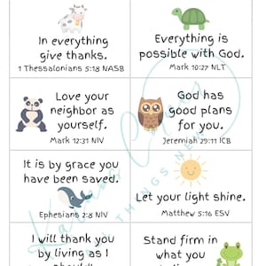Bible Memory Verses for Young Preschoolers, Kids Scripture Cards ...