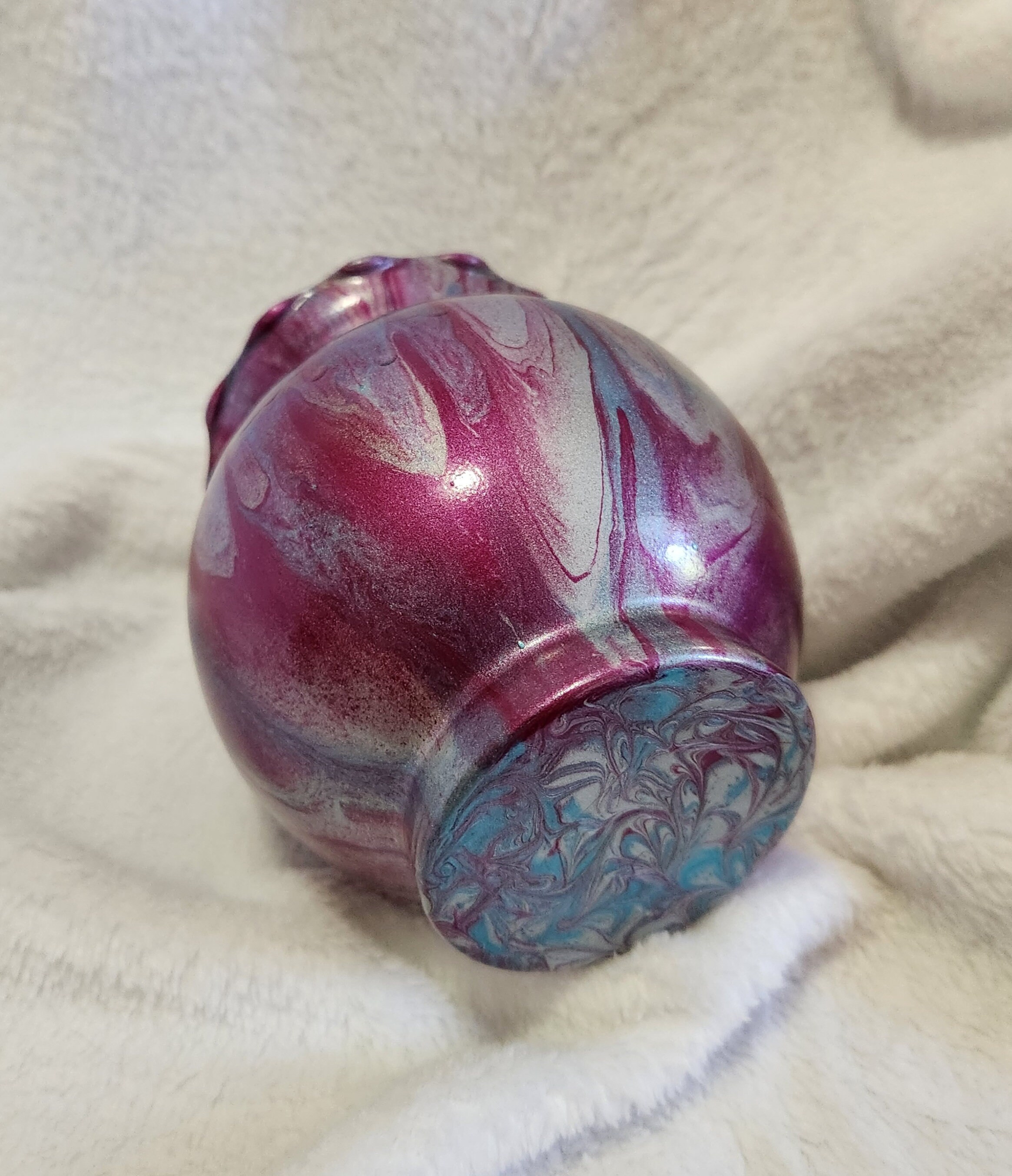 Acrylic Paint Pour Glass Vases - Etsy