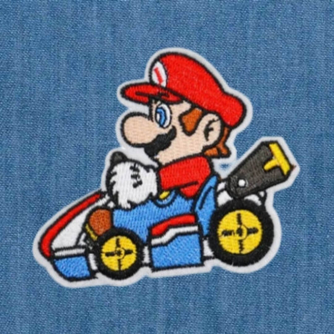 Mario Kart Embroidered Embroidery Patch Patches Iron on Sew on Transfer ...