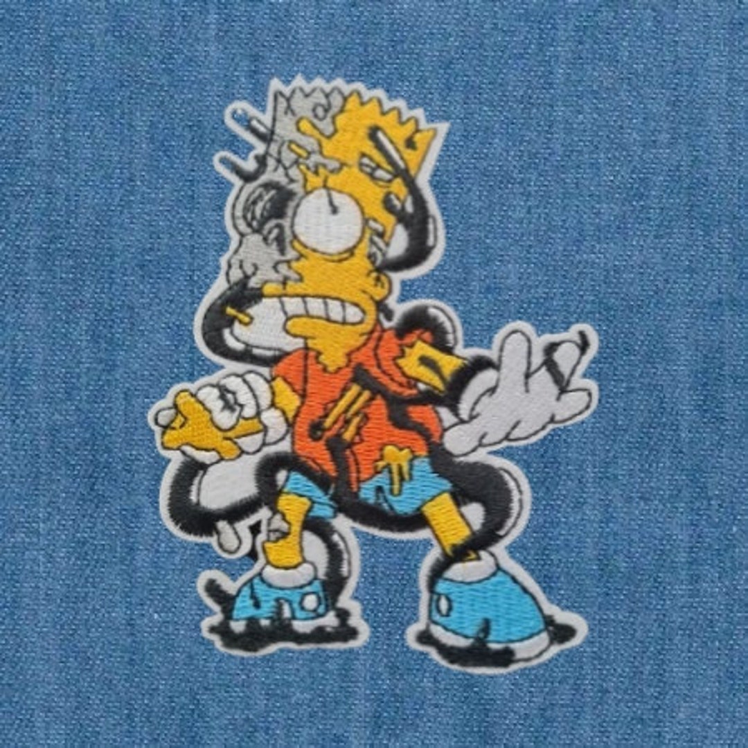 Zombie Bart the Simpsons Embroidered Embroidery Patch Patches Iron on ...