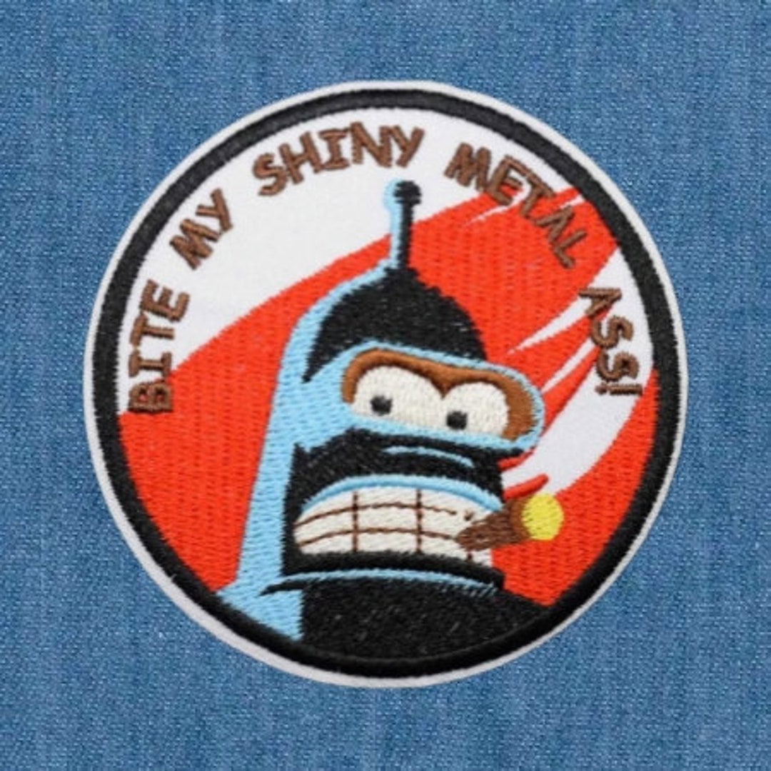 Bender Futurama Embroidered Embroidery Patch Patches Iron on Sew on ...