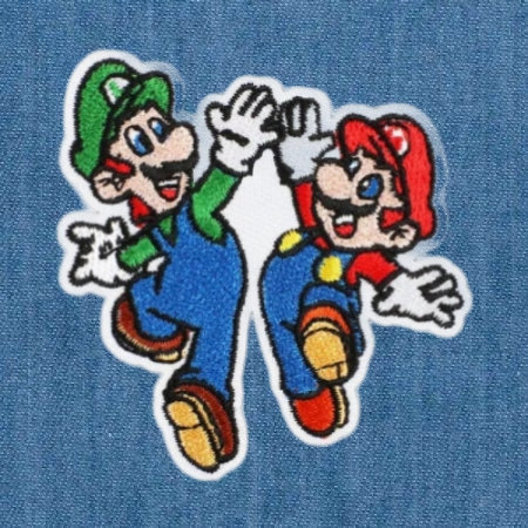 Mario & Luigi Embroidered Embroidery Patch Patches Iron on Sew - Etsy