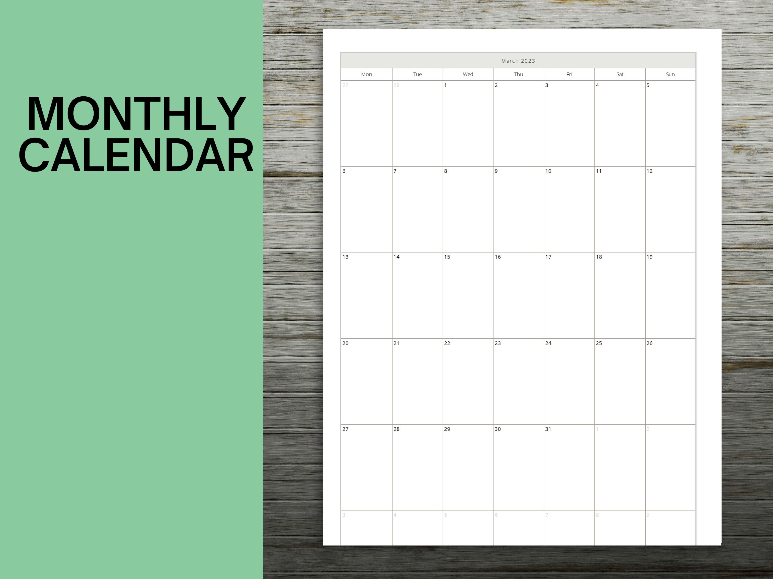 2023 Minimalist Planner Printable dated, Year at a Glance, Monthly ...