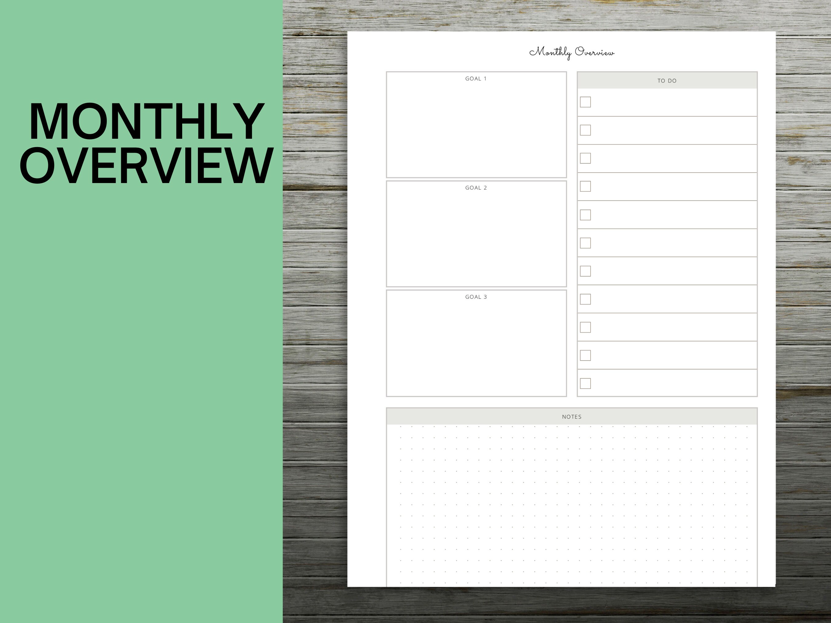 2023 Minimalist Planner Printable dated, Year at a Glance, Monthly ...