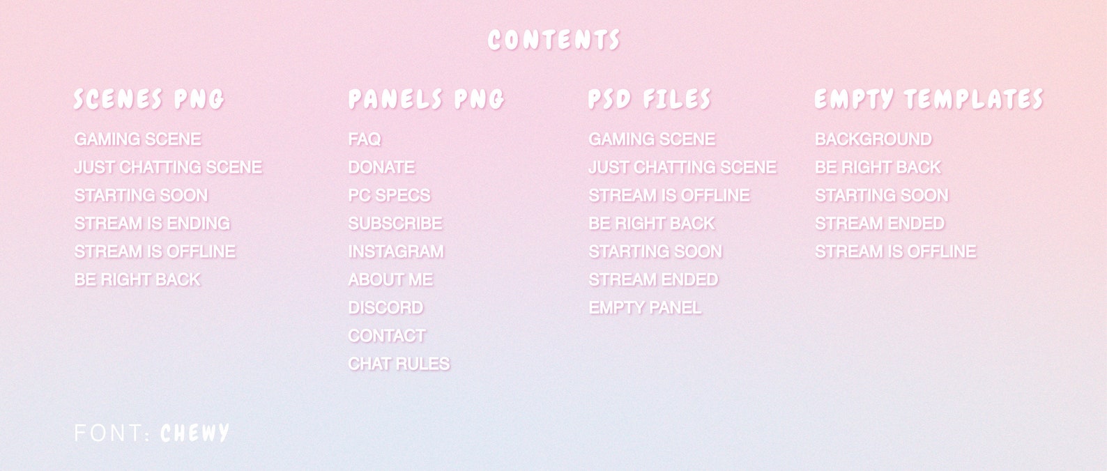 Cloud Streaming Pack OBS Overlays and Scenes | Streamlabs Pink or Blue ...