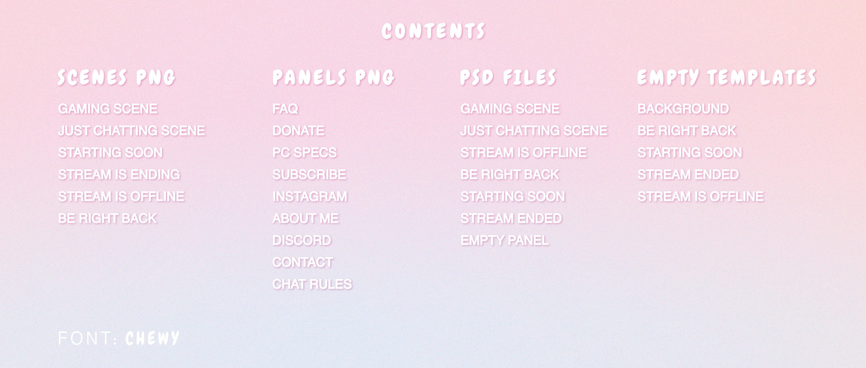 Cloud Streaming Pack OBS Overlays and Scenes | Streamlabs Pink or Blue ...