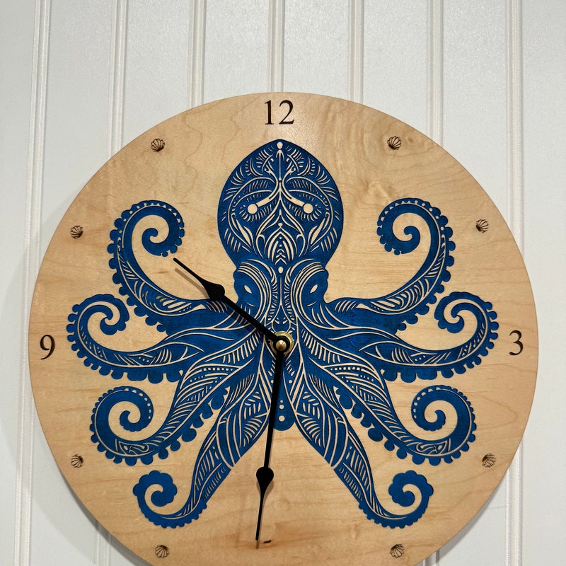 Octopus Wall Clock - Etsy