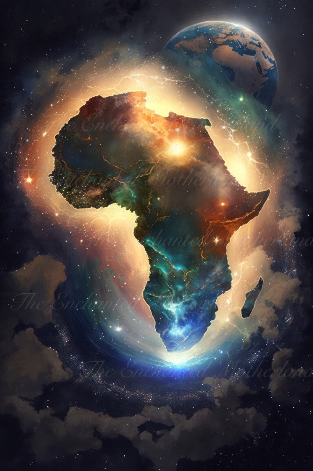 Enchanted Map of Africa the Motherland Africa Art Map - Etsy