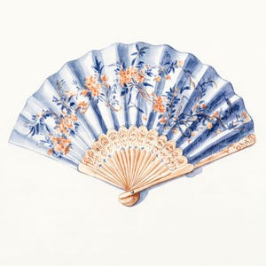 10 Royal Victorian Fan JPEG Clipart, Digital Paper, Watercolor Ephemera ...