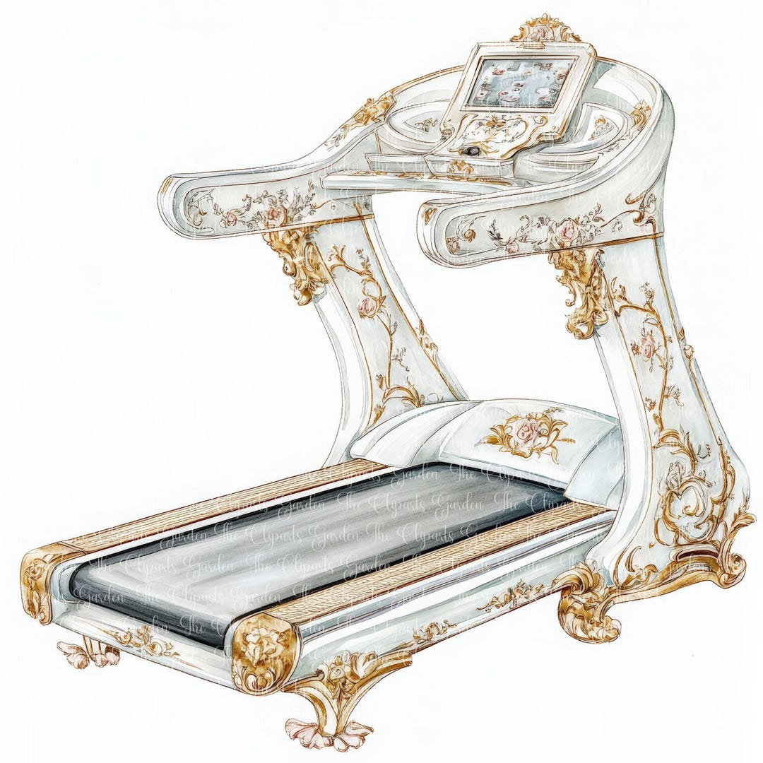 10 Sport Treadmill JPEG Clipart, Digital Paper, Watercolor Ephemera ...