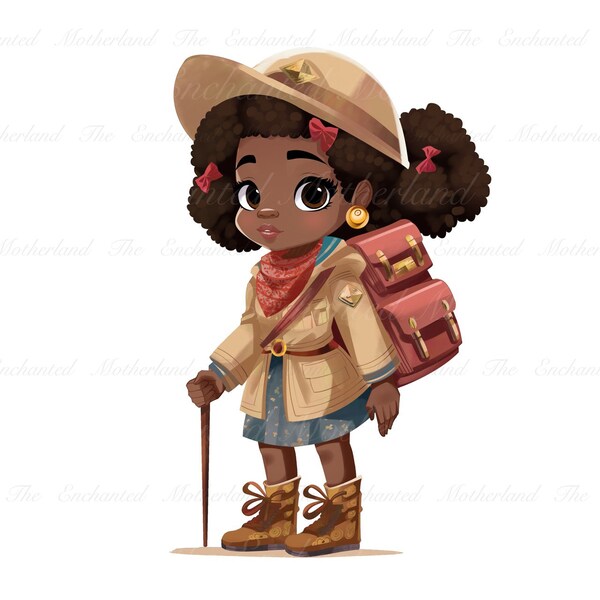 Black Girl Scout Clipart - Etsy