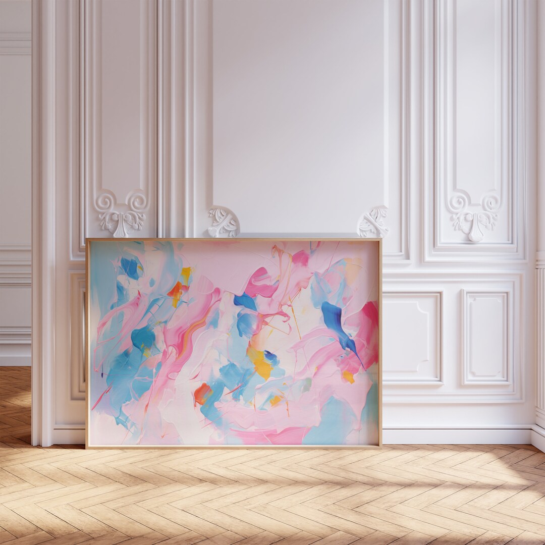 Modern Abstract Pastel Wall Art,home Office Decor, Pastel Abstract ...