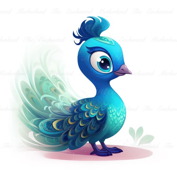 Cute Peacock Clipart