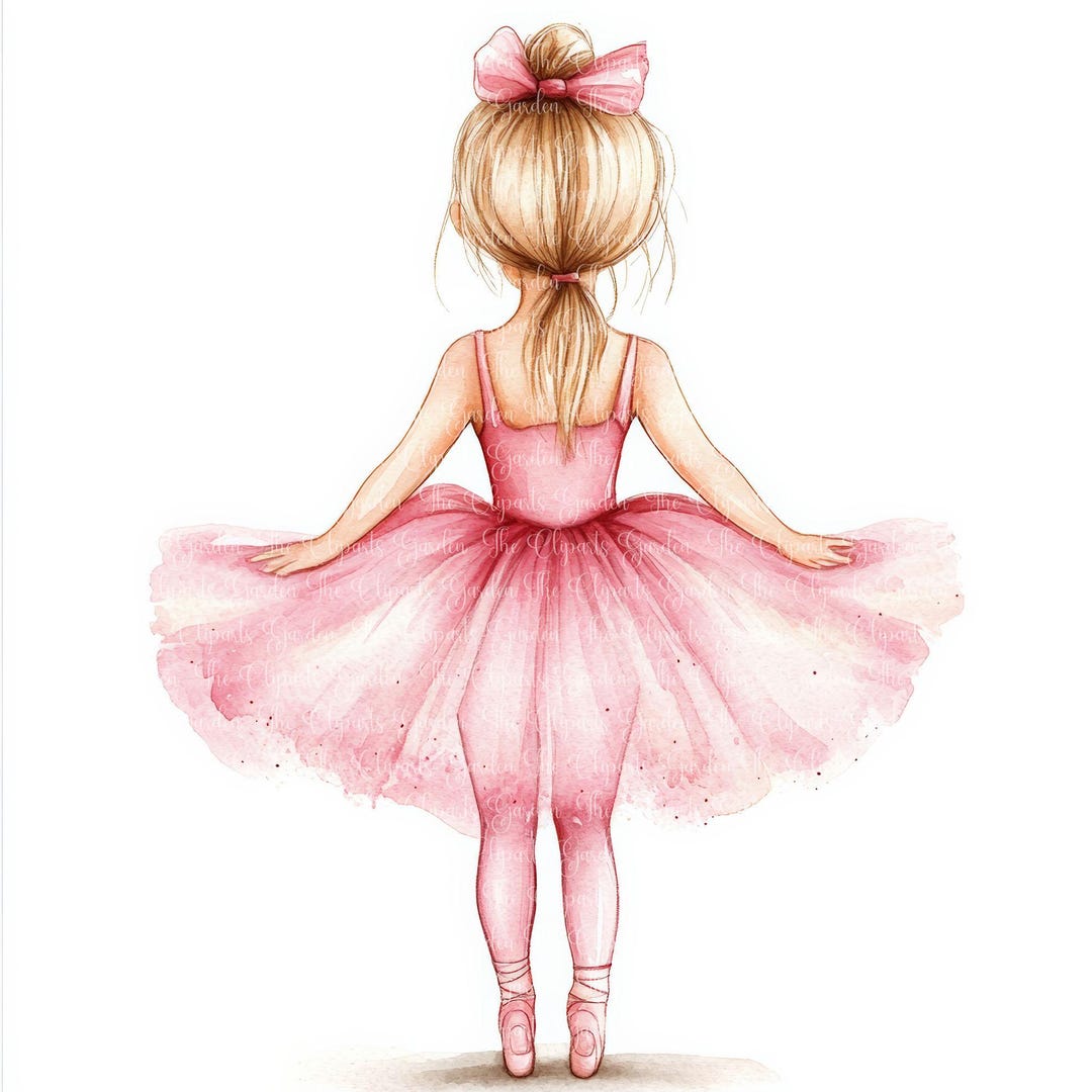 5 Blond Ballerina Girl JPEG Clipart, Digital Clipart, Watercolor ...