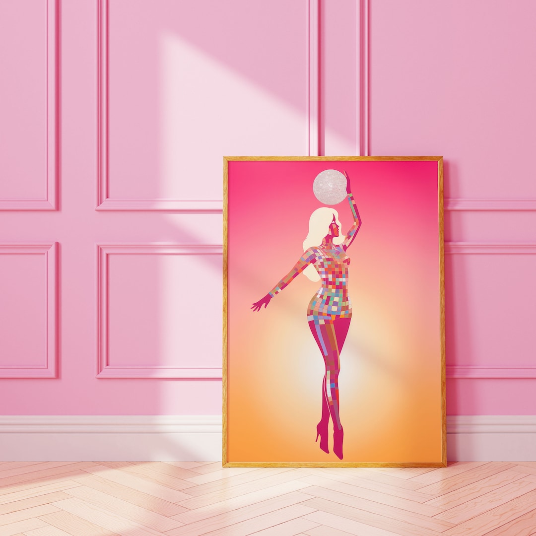 Maximalist Wall Art, Maximalism Decor, Contemporary Art Print, Disco ...