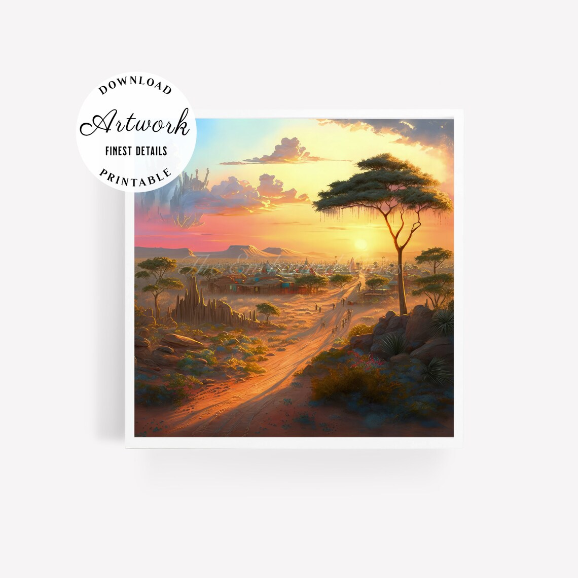 PRINTABLE Painting of a Beautiful African Outback 1 Art - Etsy