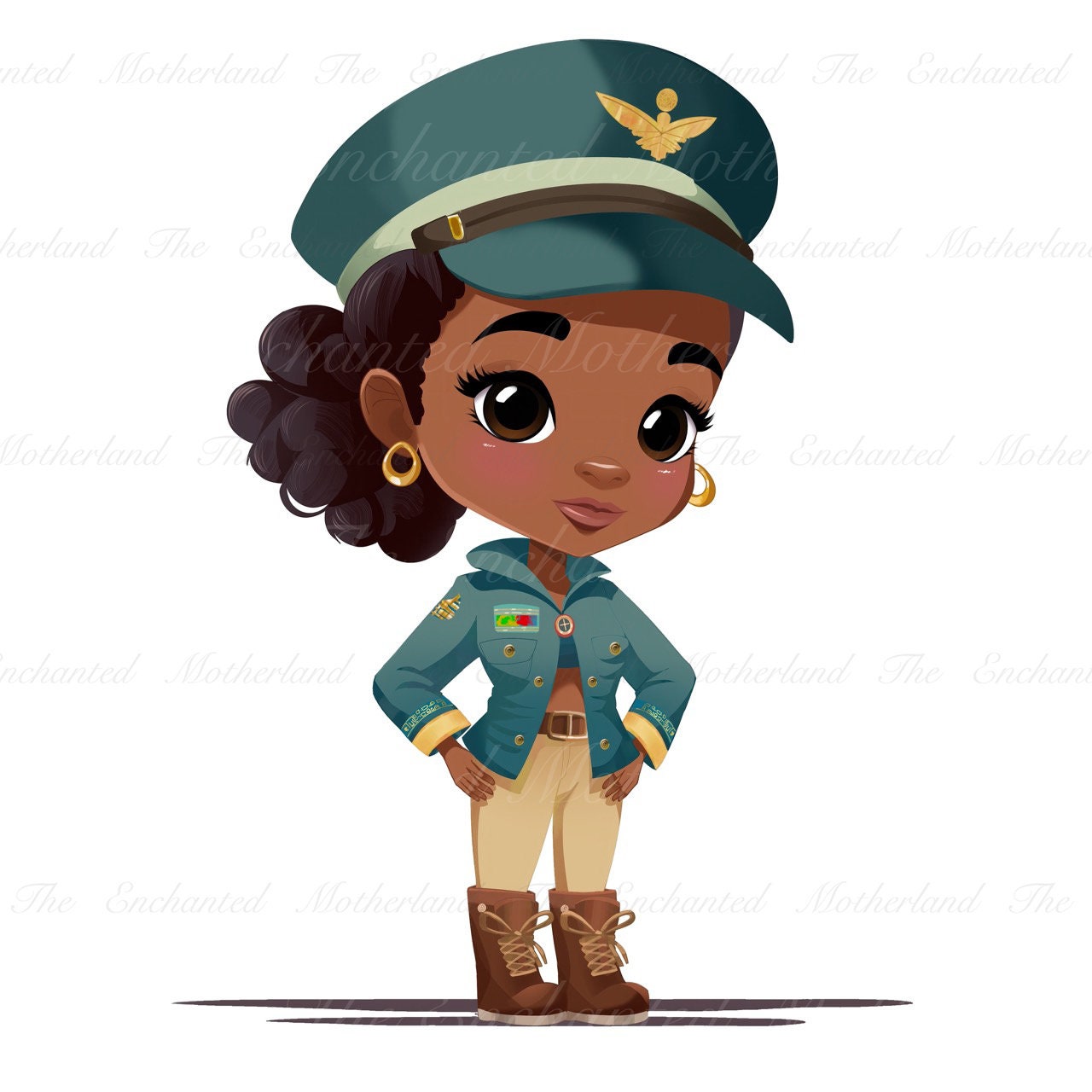 Cartoon Pilot Girl