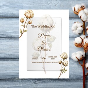 Cotton Flower Watercolor SVG 15 Floral Cliparts - Botanical Cotton Ball ...