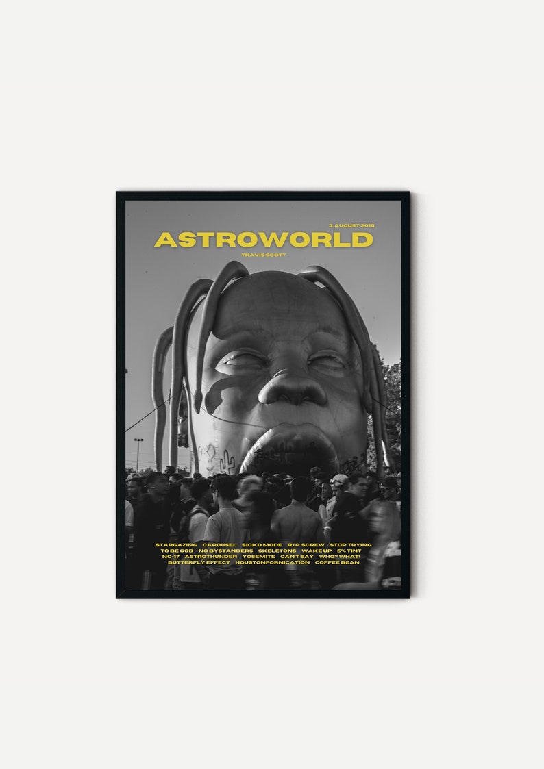 Astroworld Travis Scott Poster, Artist Poster, Album Poster, Music ...