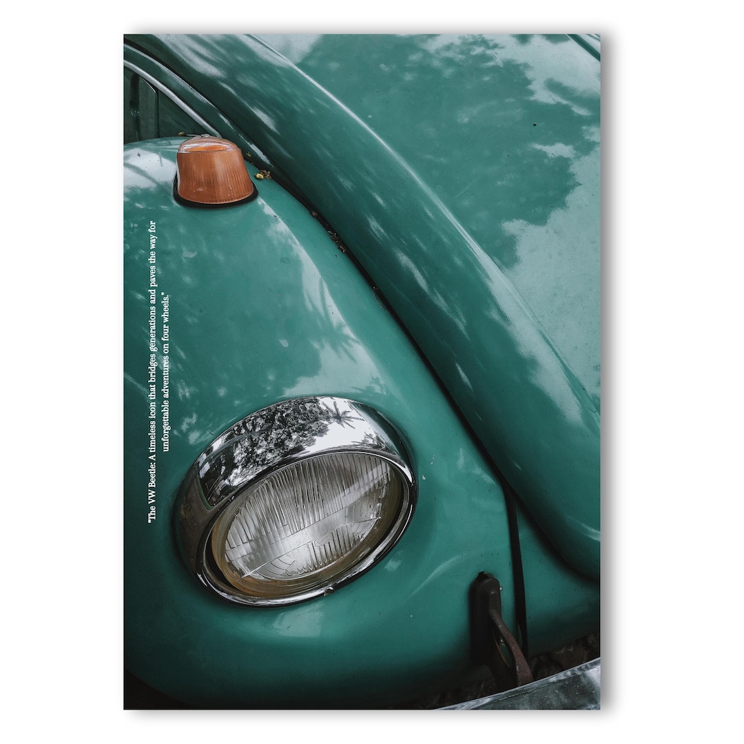 VW Beetle Poster, Retro Poster, Vintage Poster, Car Poster, Old Timer ...