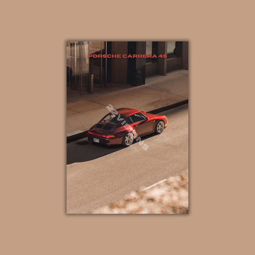 Porsche 911 Carrera 4S Poster Premium Poster High Quality - Etsy