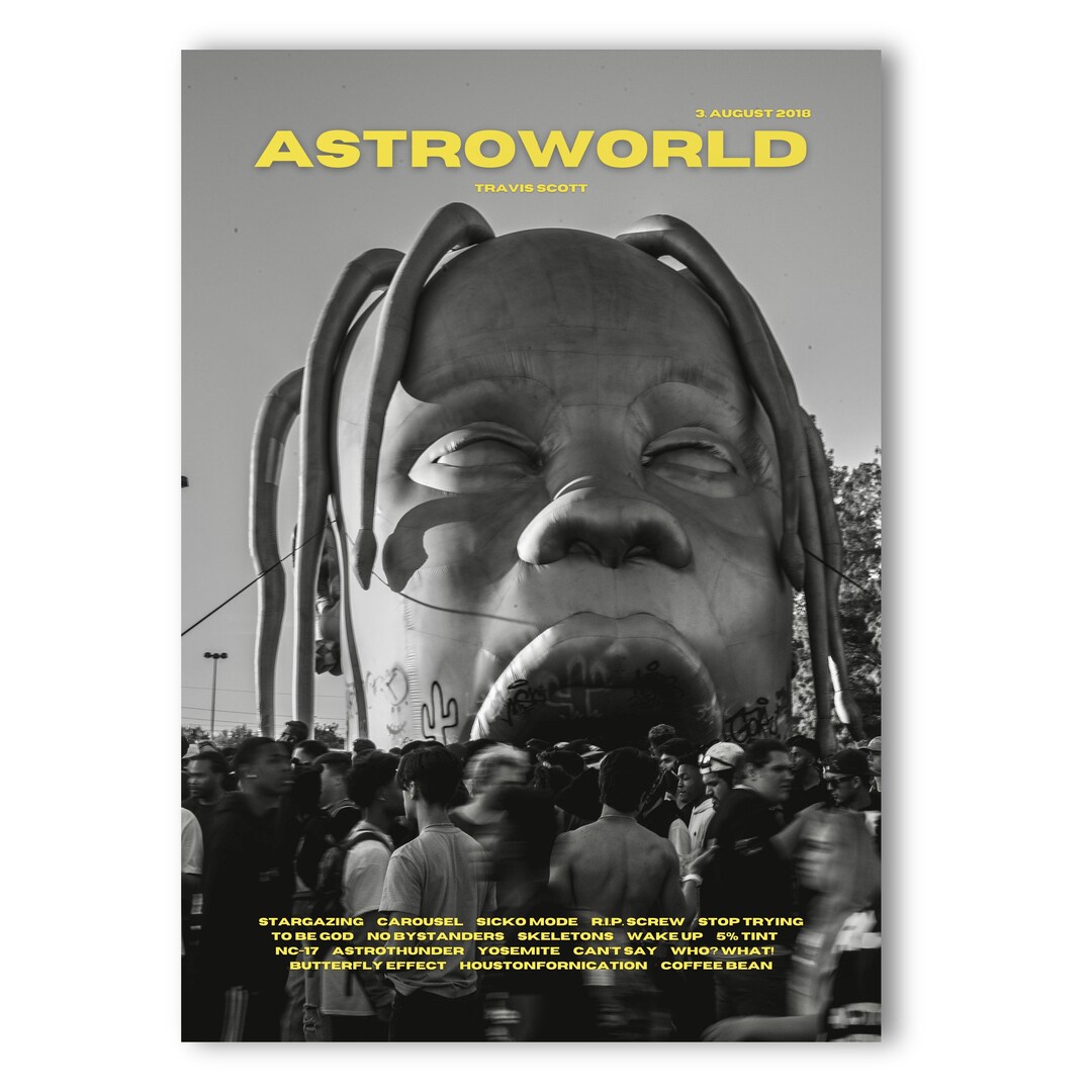 Astroworld Travis Scott Poster, Artist Poster, Album Poster, Music ...