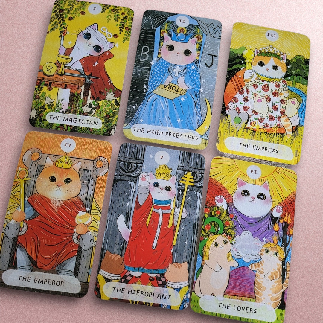 Tarot Cards Cat Tarot Tarot Card Tarot Deck Chubby Cat - Etsy