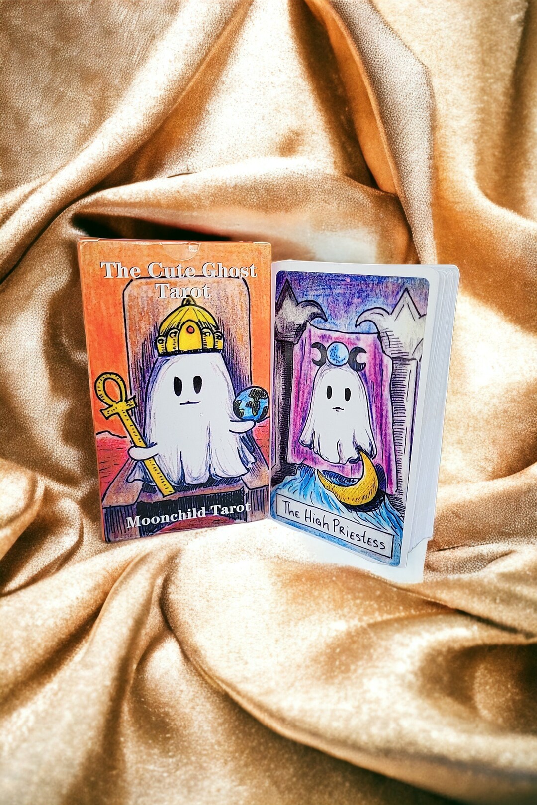 Ghost Tarot, Tarot Cards, Tarot Deck, Tarot for Beginner, Halloween Tarot, Ghost Socks, Standard ...