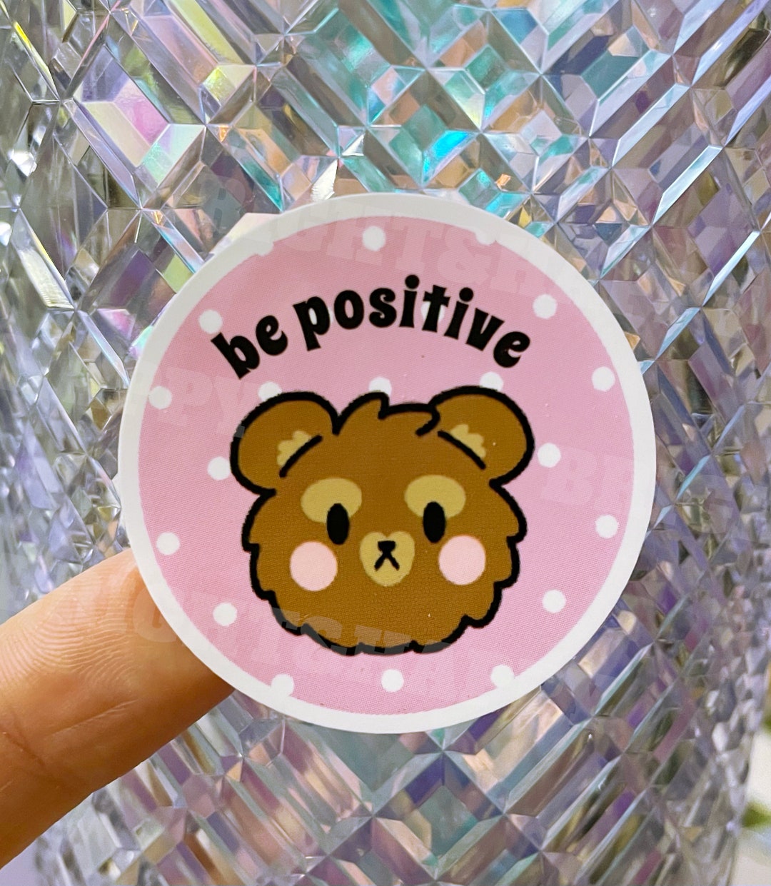 Be Positive bear Sticker 1.5 Inch - Etsy