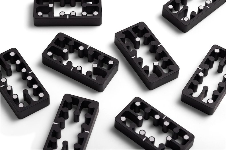 Modern Metal Domino Set With Maple/walnut Wood Box - Etsy
