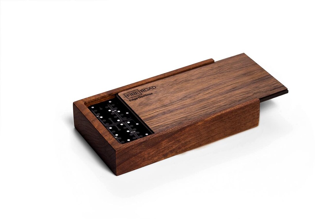 Modern Metal Domino Set With Maple/walnut Wood Box - Etsy