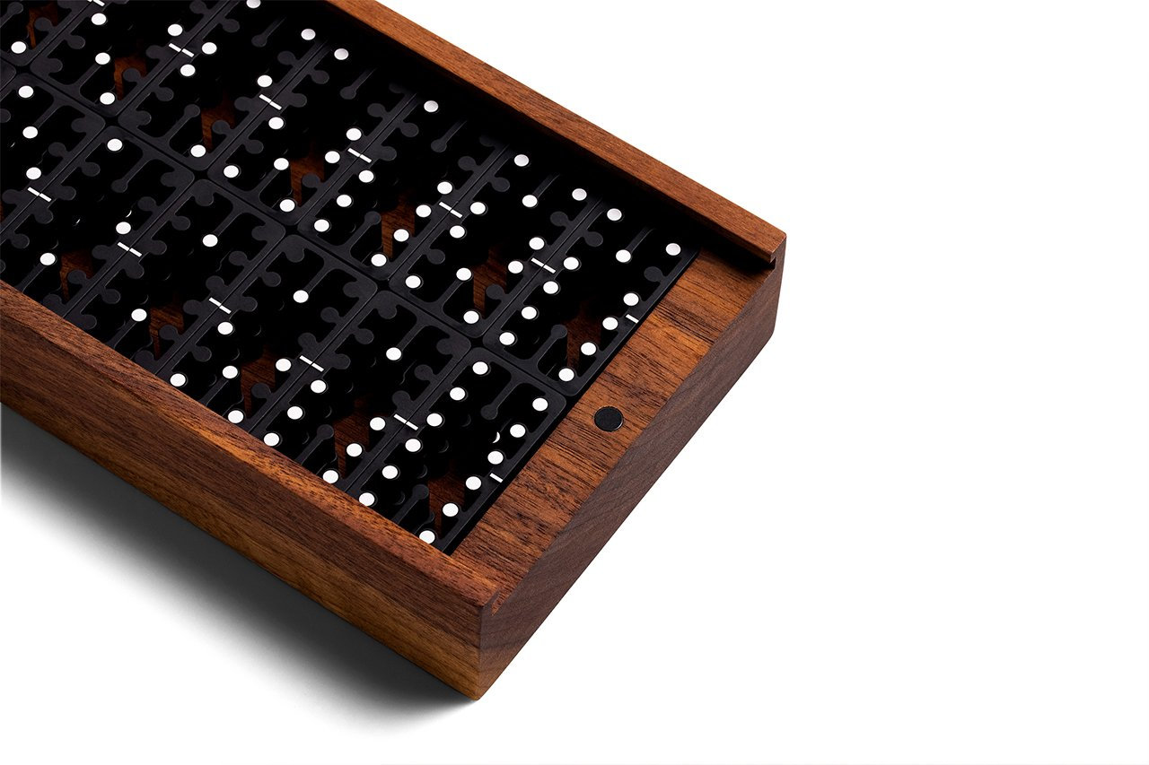 Modern Metal Domino Set With Maple/walnut Wood Box - Etsy