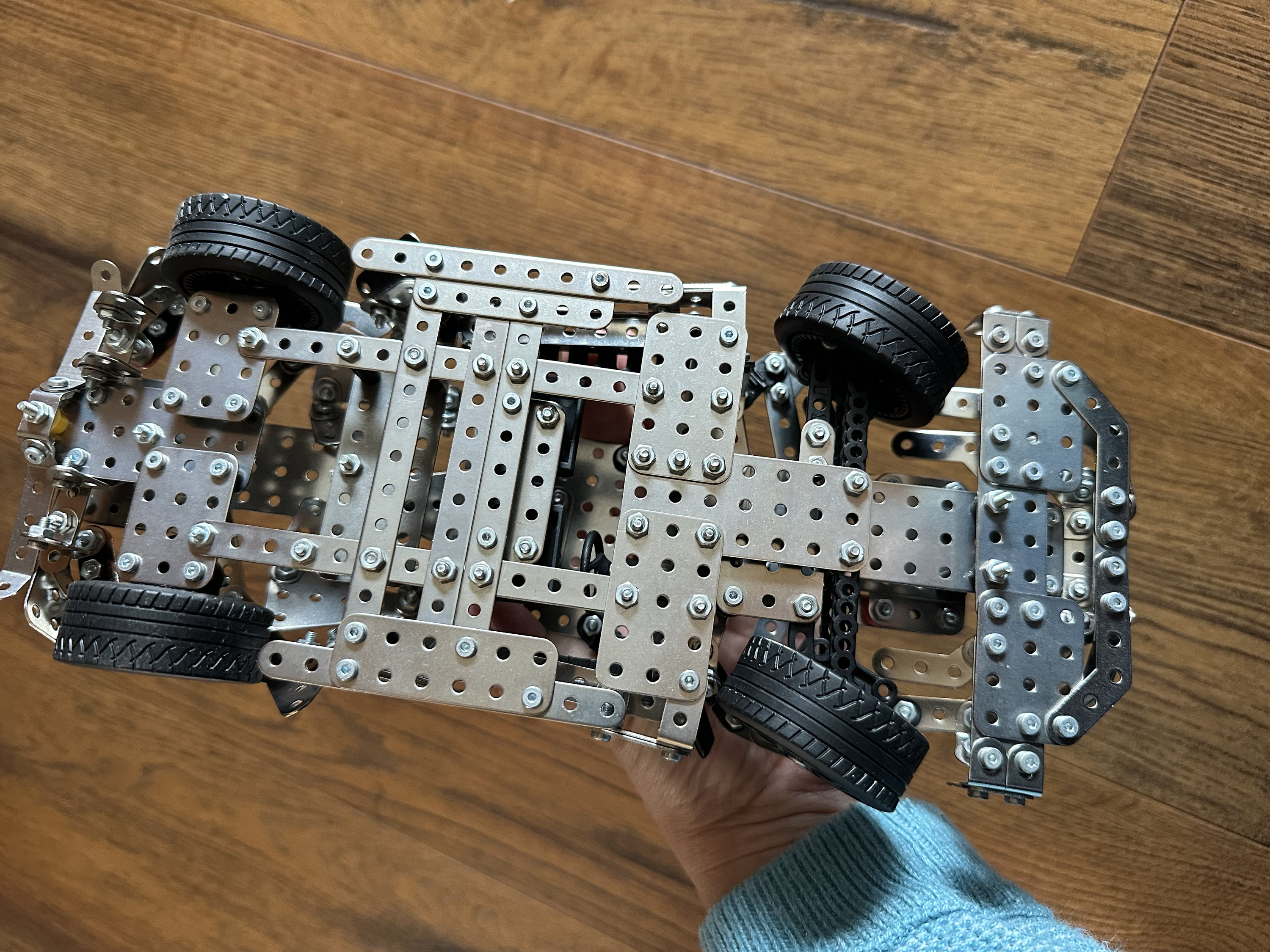 Handmade Hand Assembled Lamborghini Racing Car Metal Model Silver Race ...