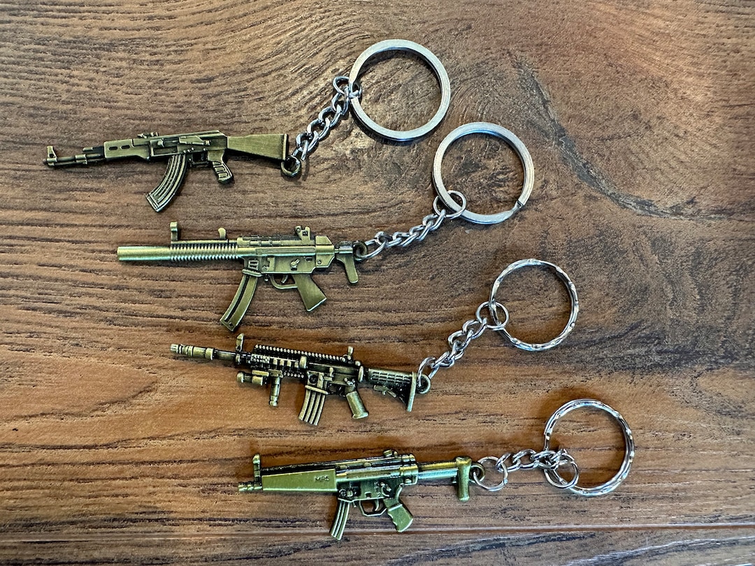 Handmade Metal Firearms M4A1 AK47 MP5 and More Keychain Gift Idea ...