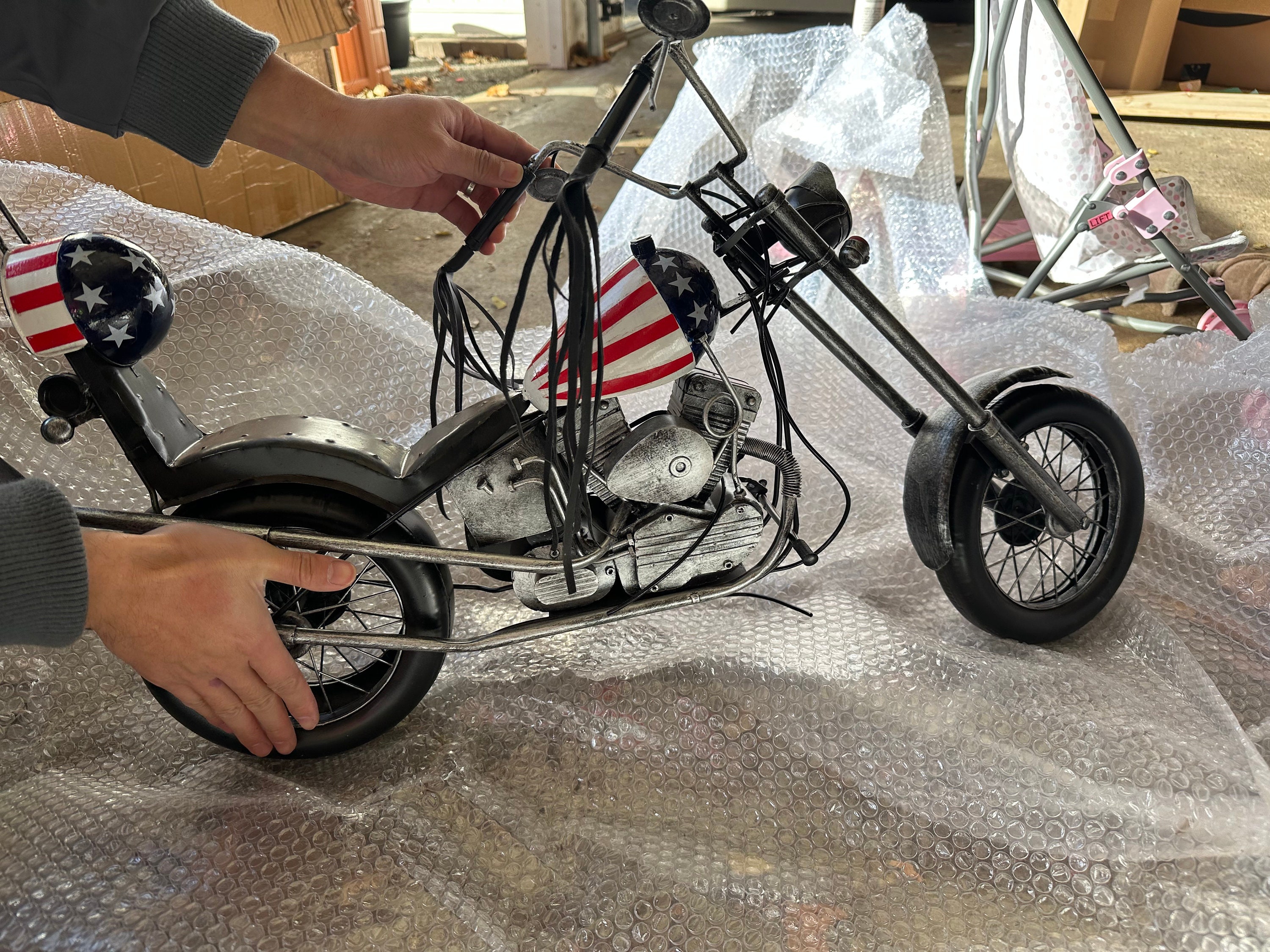 Handmade Extra Large Giant Vintage Dominant American Cowboy Motorcycle ...