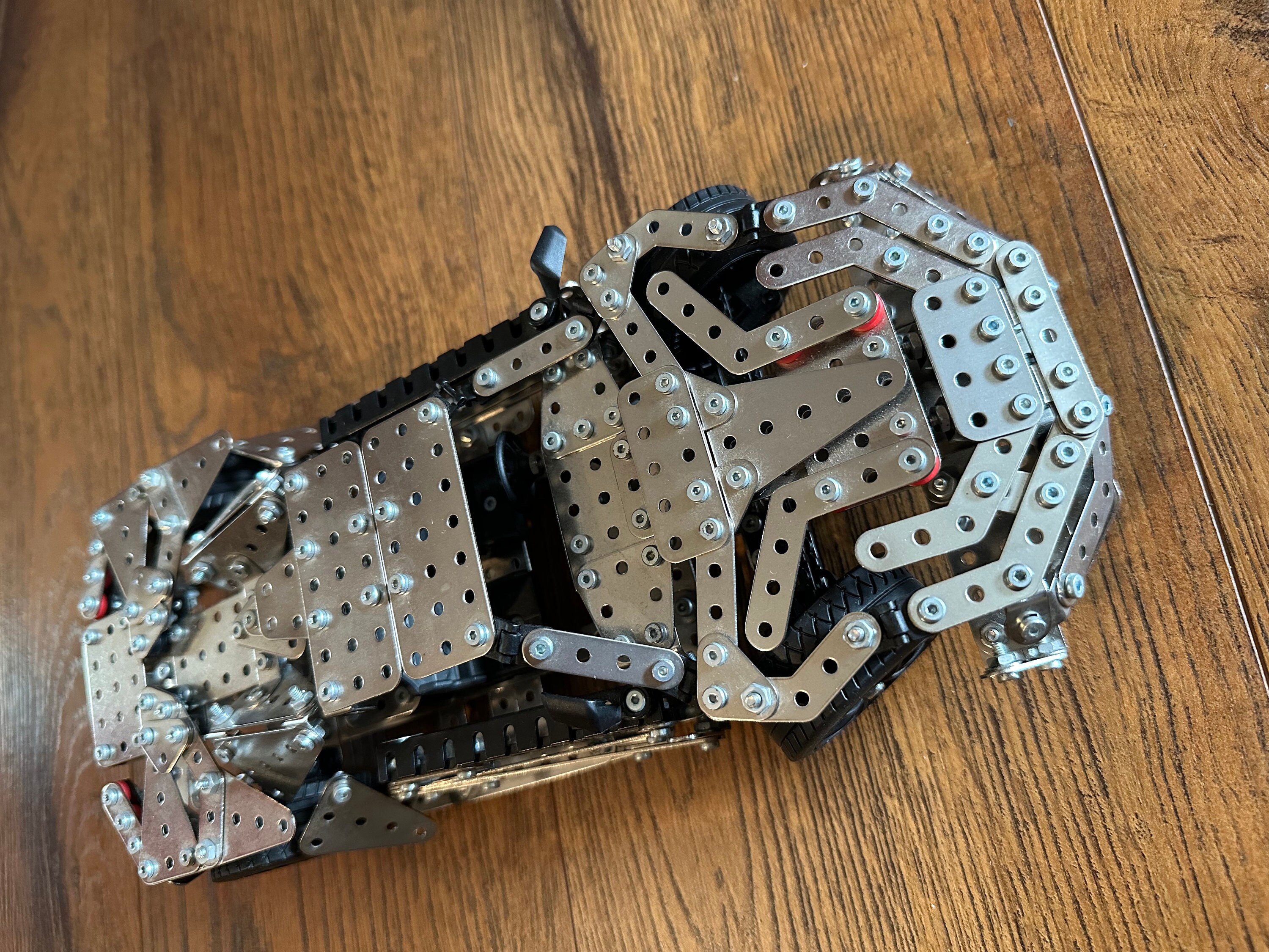 Handmade Hand Assembled Lamborghini Racing Car Metal Model Silver Race ...