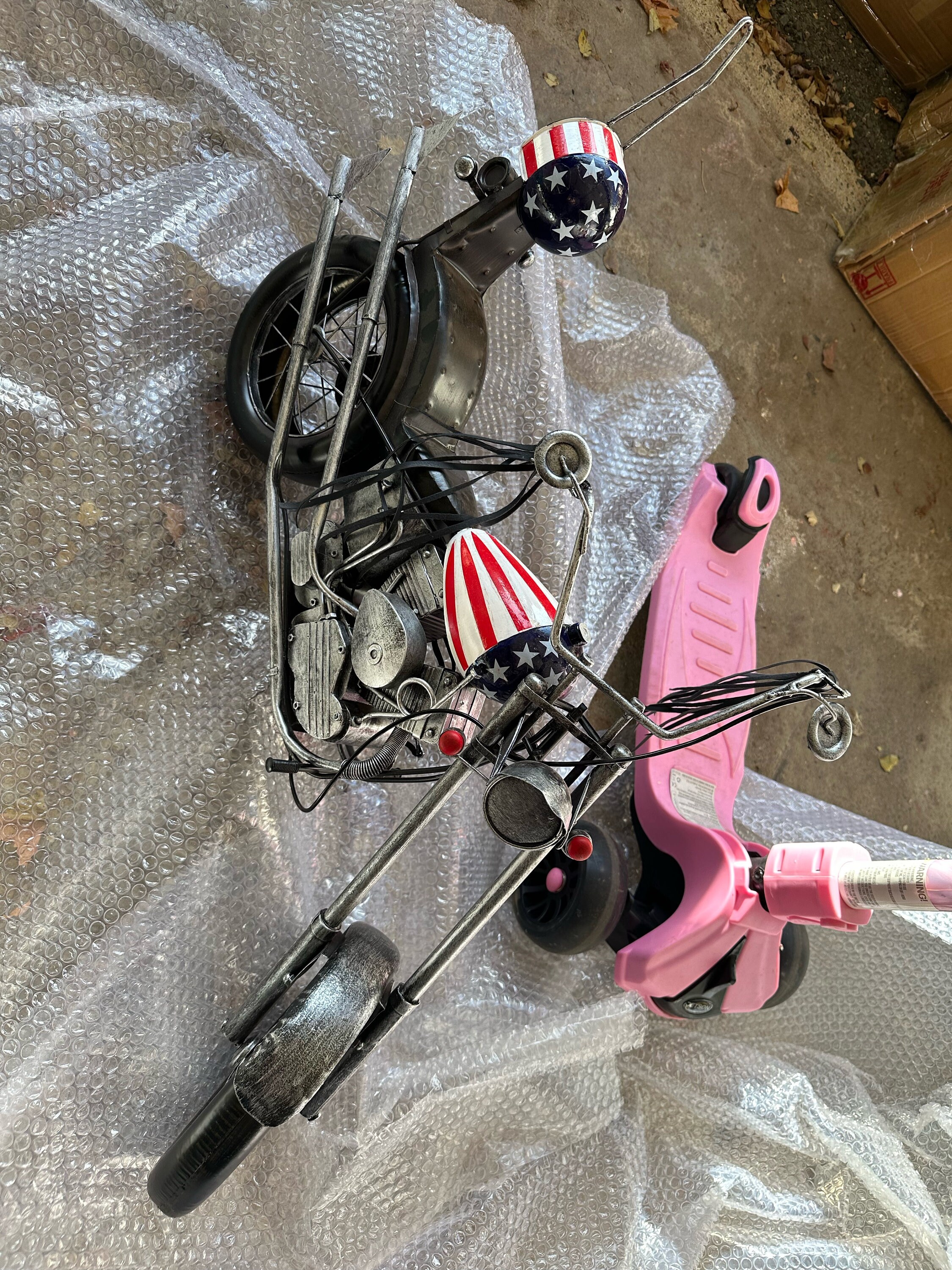 Handmade Extra Large Giant Vintage Dominant American Cowboy Motorcycle ...