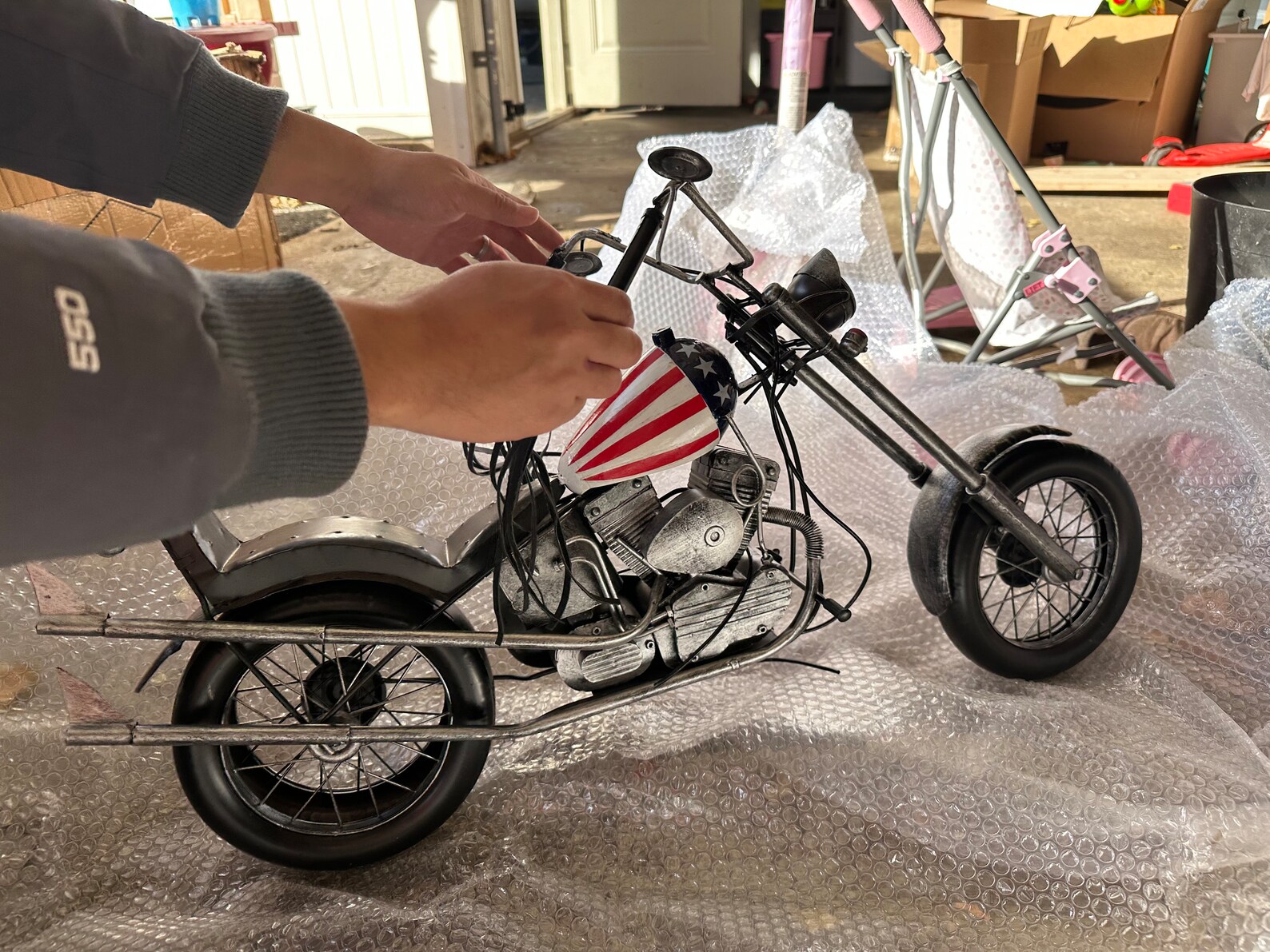 Handmade Extra Large Giant Vintage Dominant American Cowboy Motorcycle ...