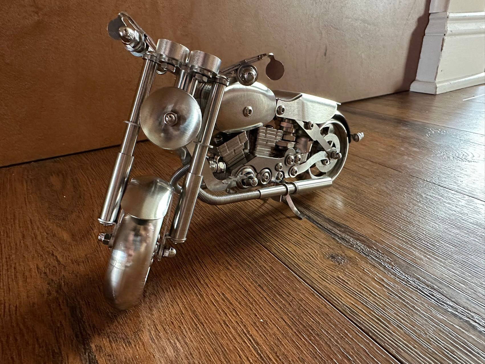 Handmade Vintage Heavy Stainless Steel American Cowboy Fancy Motorcycle ...