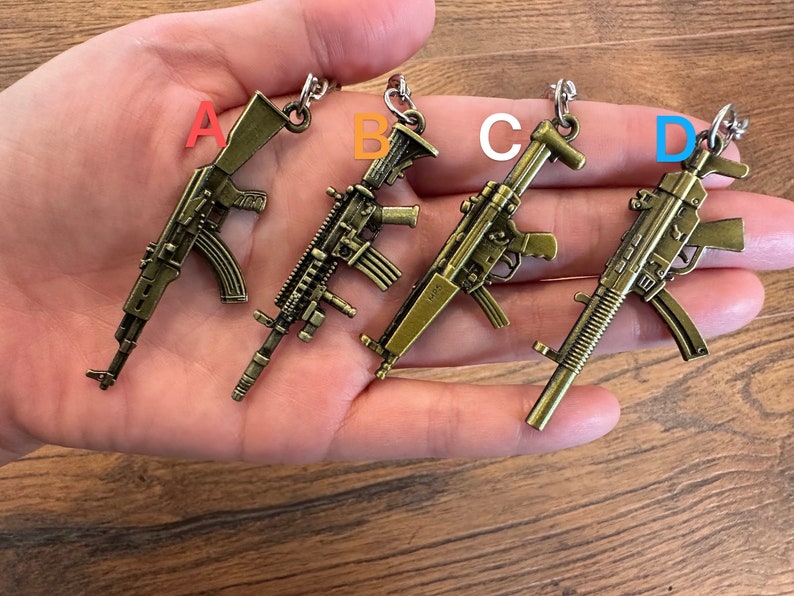 Handmade Metal Firearms M4A1 AK47 MP5 and More Keychain Gift - Etsy