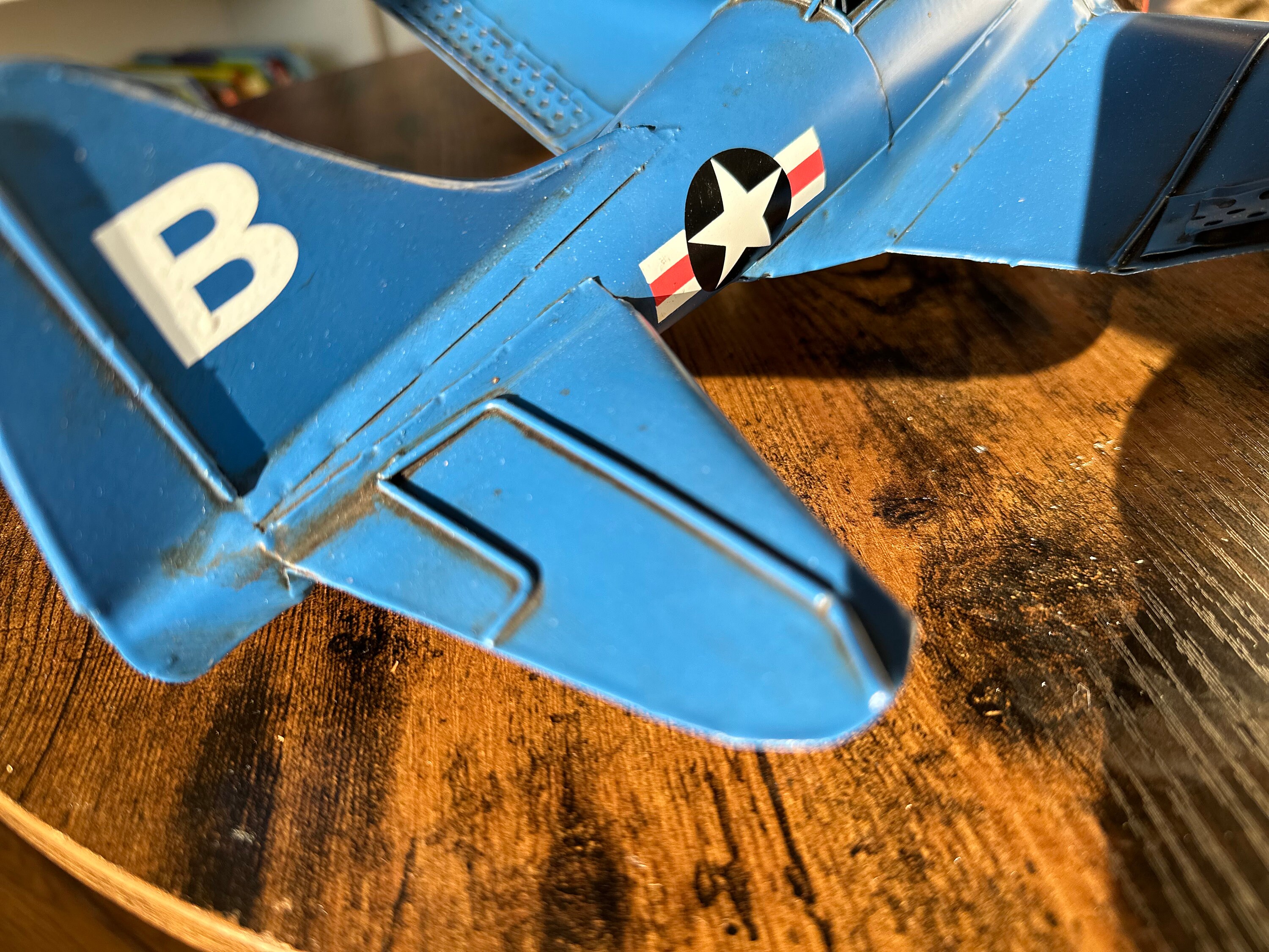 Handmade Blue Propeller Airplane Spiral Plane Vantage Propeller Plane ...