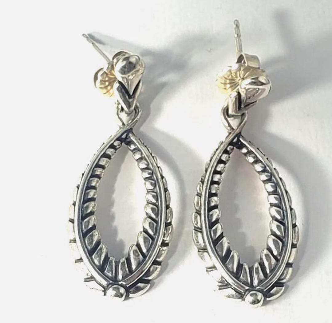 Vintage Sterling Silver Dangle Drop RELIOS CAROLYN POLLACK Earrings Lot ...