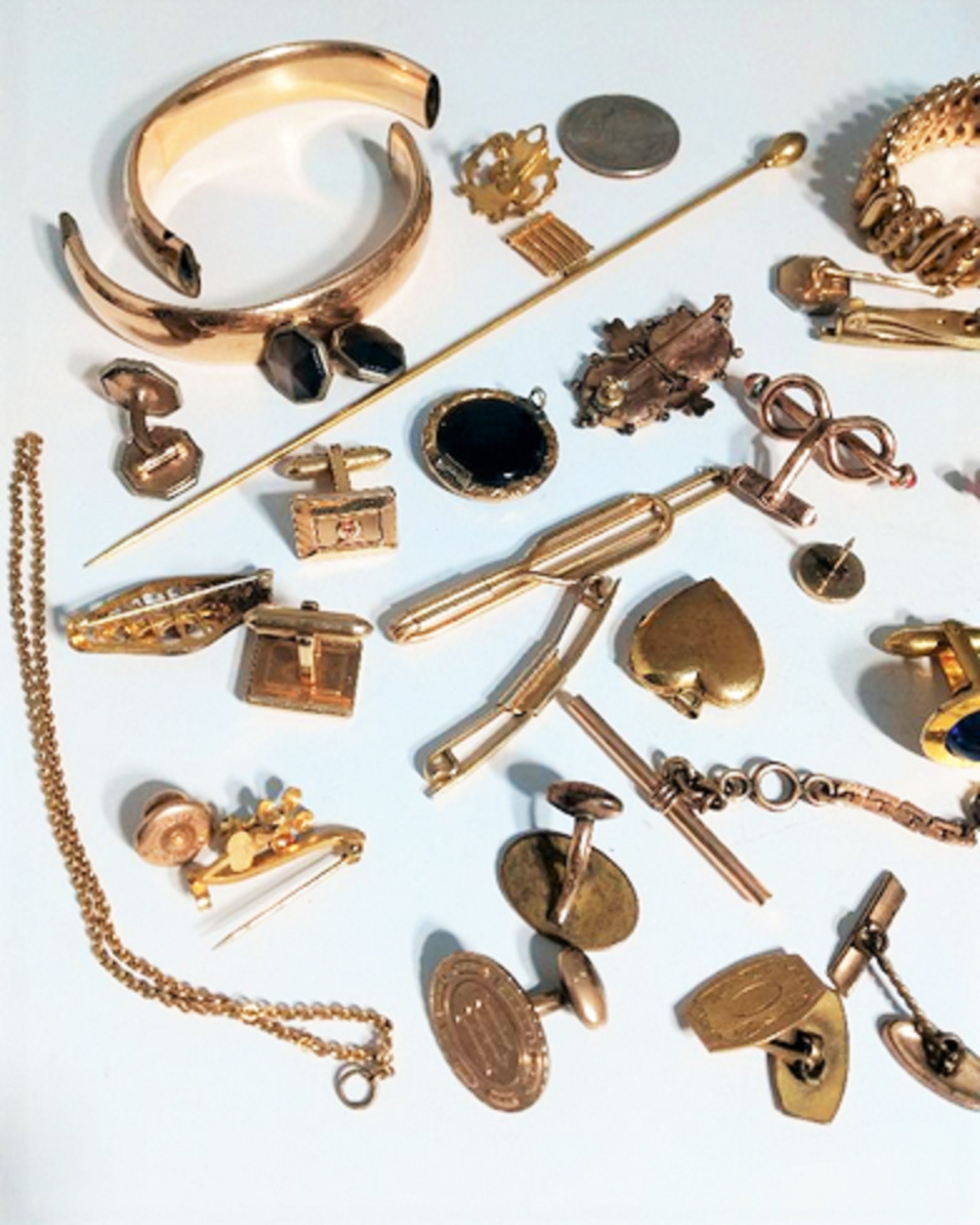 Antique Victorian Edwardian 2 Deco Gold Filled Jewelry Wear Repair Lot ...