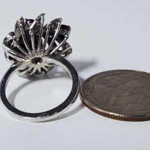 Vintage PALLADIUM Ruby & Diamond Art Deco Ring Lot Sz ~ 7 - Etsy