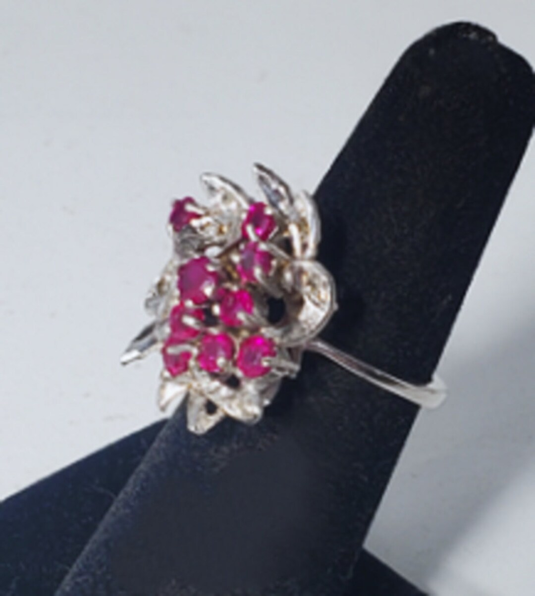 Vintage PALLADIUM Ruby & Diamond Art Deco Ring Lot Sz ~ 7 - Etsy