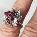 Vintage PALLADIUM Ruby & Diamond Art Deco Ring Lot Sz ~ 7 - Etsy
