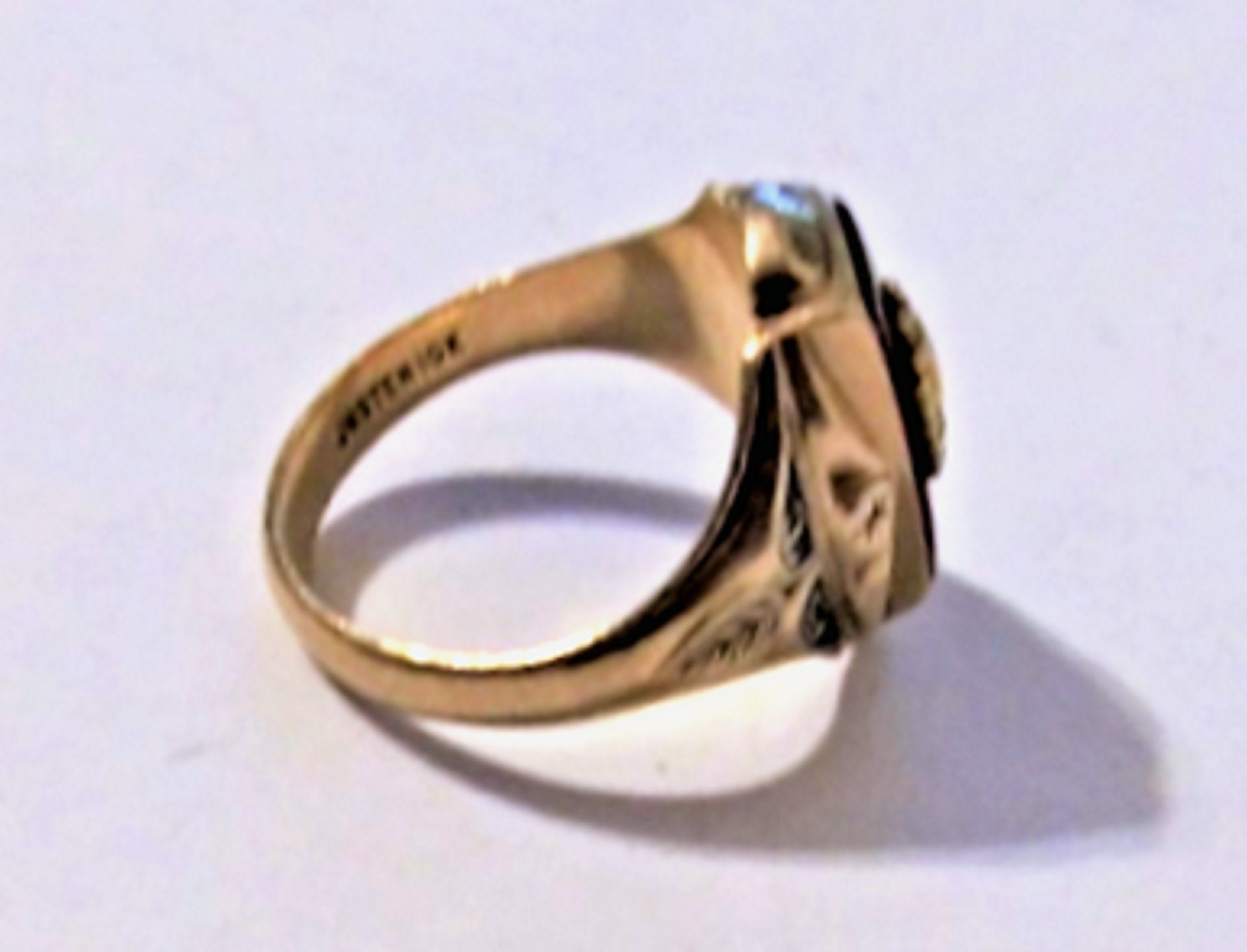Vintage Art Deco Mid Century 10K PR High School Ring Size 7.5 - Etsy