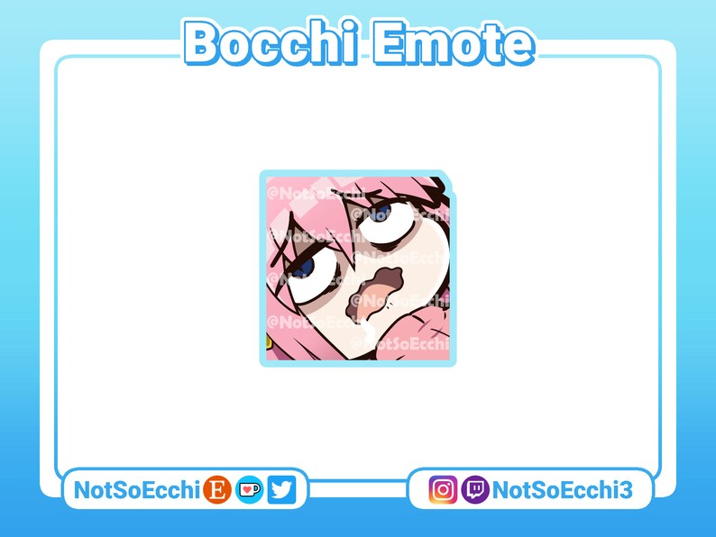 Broken Bocchi the Rock Emote Cute for Streamers Youtube Discord Anime ...