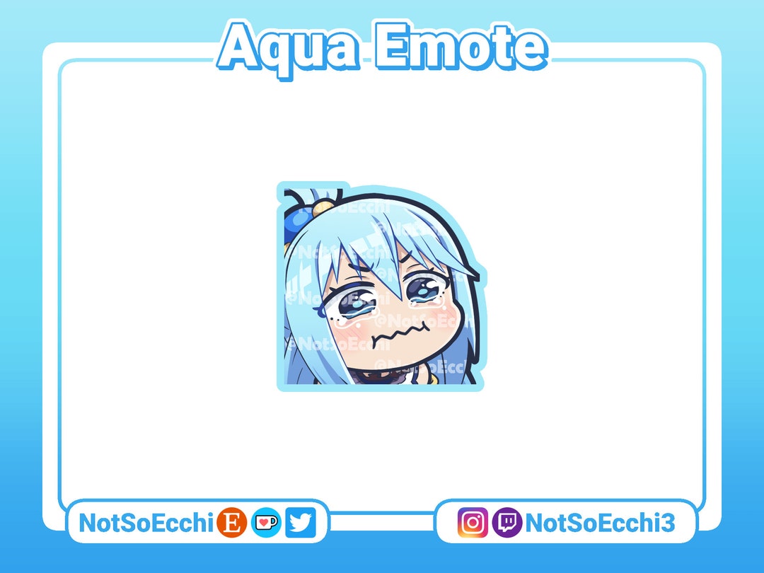 Crying Aqua Konosuba Twitch Emote Cute for Streamers Youtube - Etsy