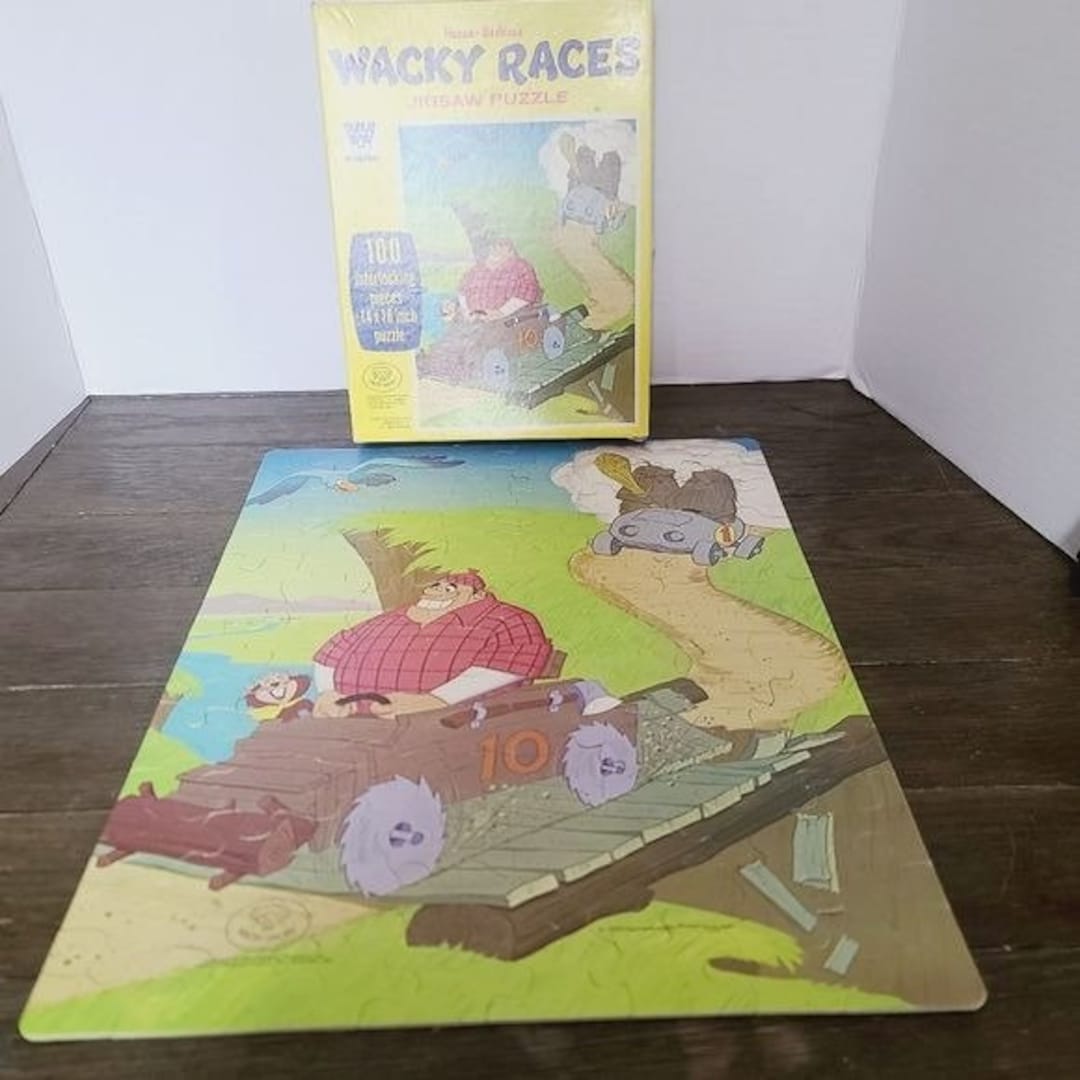 Vintage 70s 1970 Hanna-barbera's Wacky Races Jigsaw Puzzle 100 Pieces ...